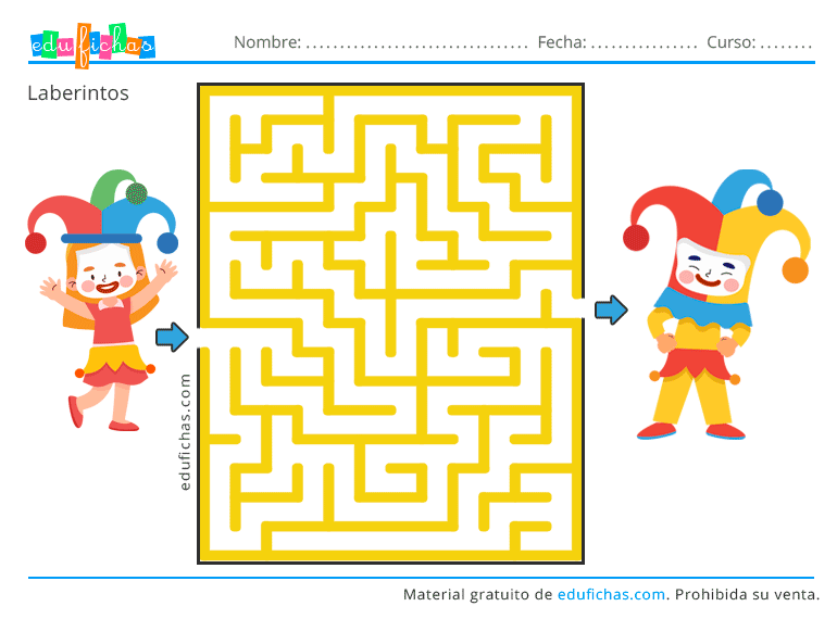 Fichas de Carnaval para infantil - Cuadernos para niños