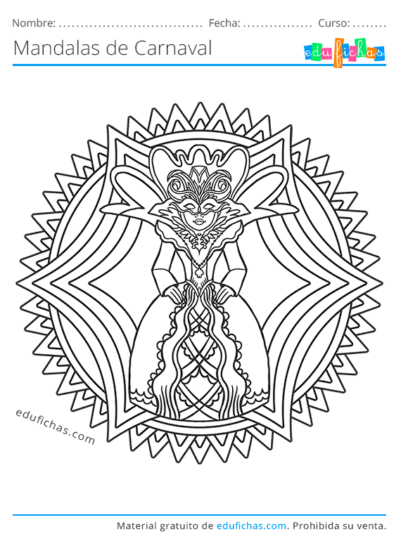 Mandalas de Carnaval - Cuadernos para niños