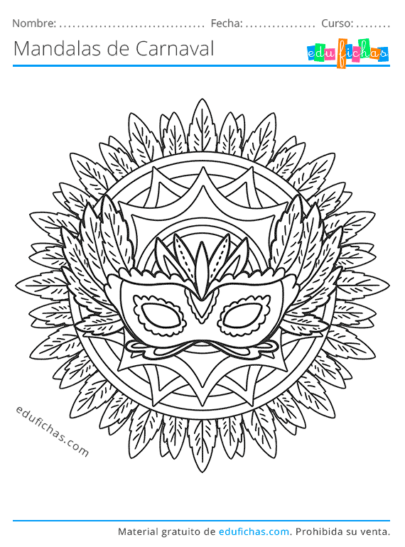 Mandalas de Carnaval - Cuadernos para niños