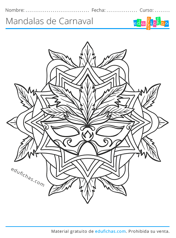 Mandalas de Carnaval - Cuadernos para niños