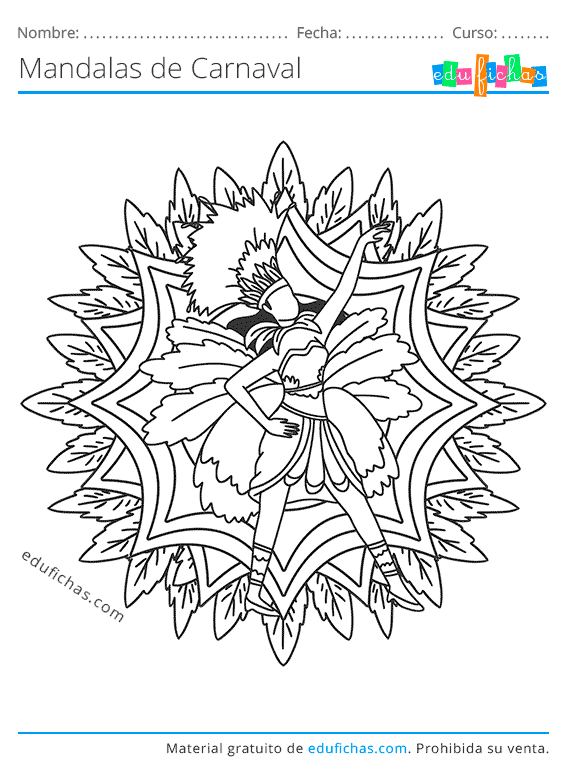 Mandalas de Carnaval - Cuadernos para niños