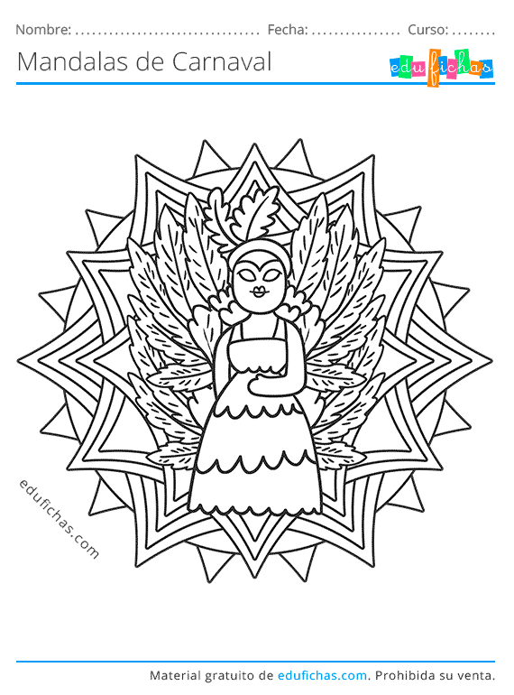 Mandalas de Carnaval - Cuadernos para niños