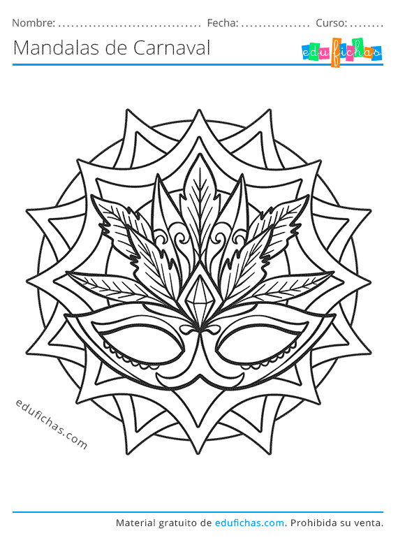 Mandalas de Carnaval - Cuadernos para niños