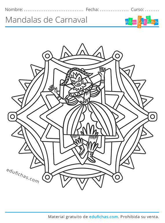 Mandalas de Carnaval - Cuadernos para niños