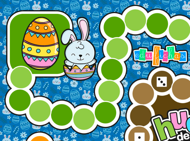 Jugar a buscar huevos de Pascua - Cuadernos para niños